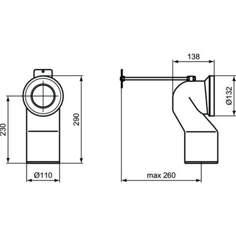 Переходник для унитаза Ideal Standard J324867 для вертикального выпуска ...