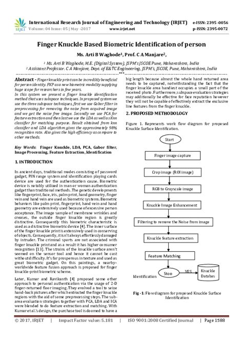 Pdf Finger Knuckle Based Biometric Identification Of Person Irjet Journal
