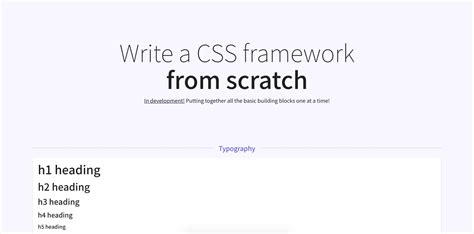 Github Kshirishcss Framework Writing A Css Framework From Scratch