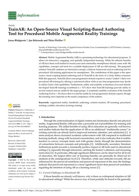 Pdf Trainar An Open Source Visual Scripting Based Authoring Tool For