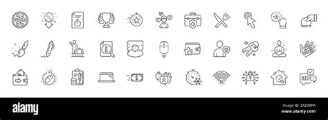 Cable Section Money Transfer And Bid Offer Line Icons For Web App