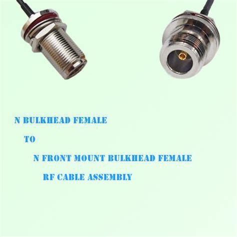 N Bulkhead Female To N Front Mount Bulkhead Female Rf Cable Assembly