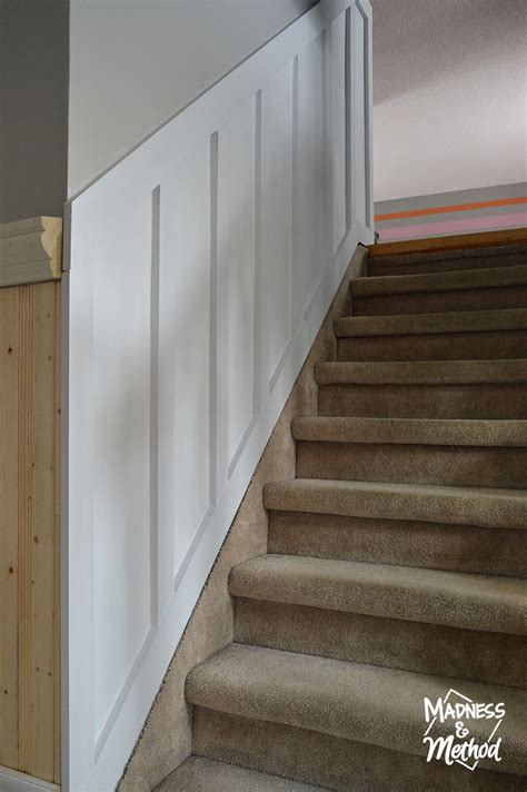 Diy Board And Batten Staircase Madness And Method