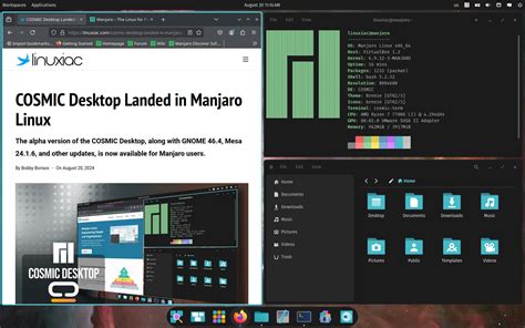 Cosmic Desktop Landed In Manjaro Linux
