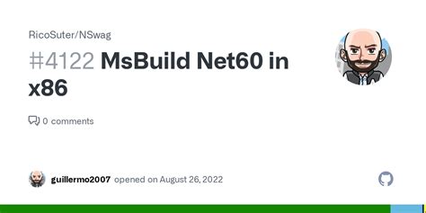 Msbuild Net60 In X86 · Issue 4122 · Ricosuternswag · Github
