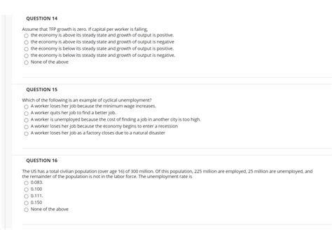 Solved Question 14 Assume That Tfp Growth Is Zero If