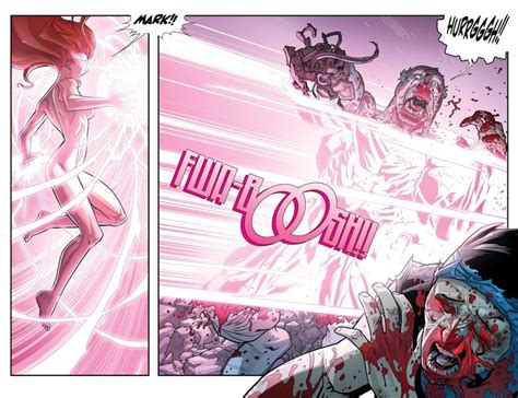 An Image Of A Comic Book Page With The Title Written In Pink And Red Ink