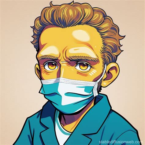 Chibi Style Self Portrait Of Vincent Van Gogh Stable Diffusion Online