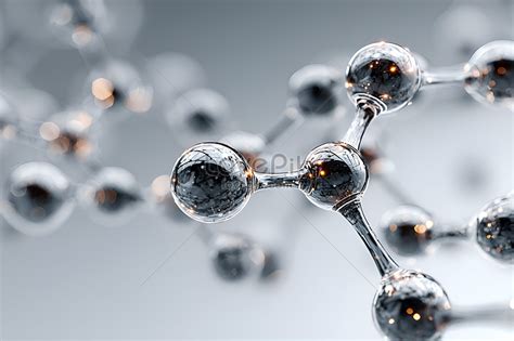 분자 구조의 현미경 입자 다이어그램