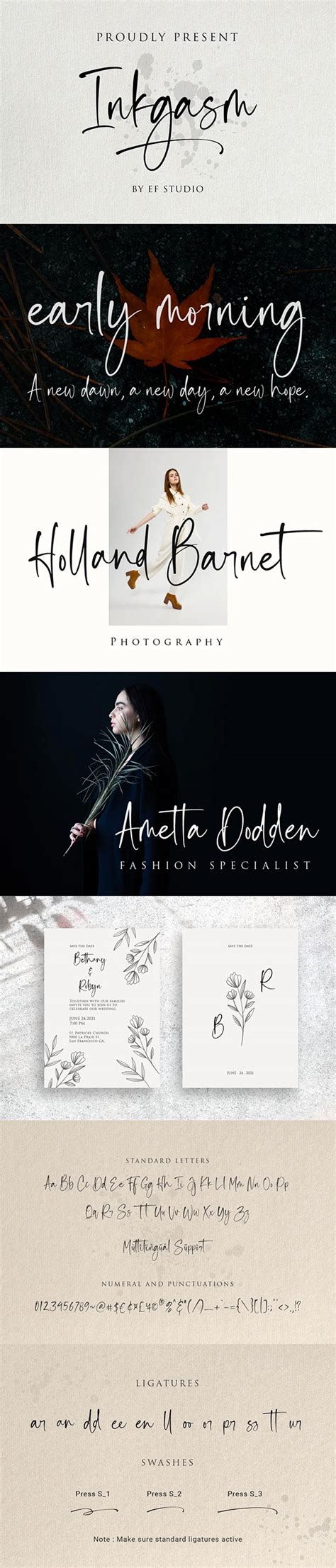 FREE Inkgasm An Inky Handmade Script Behance