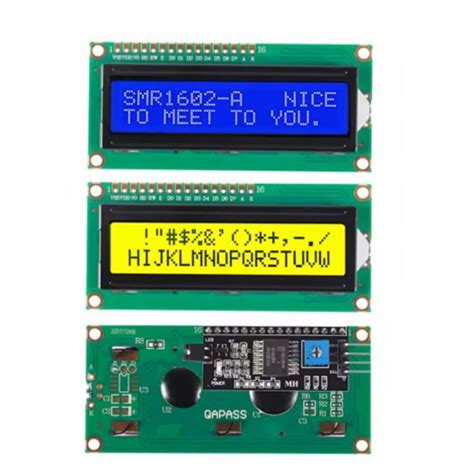 lcd1602 1602 lcd module blue yellow green screen 16x2 character lcd