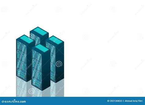 Data Center Isometric Icon Database And Cloud Data Storage Concept Pcb Slot Server Room