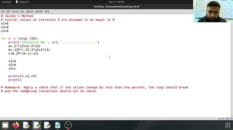 na 13 6 apr python codes jacobi s method gauss seidel merhod