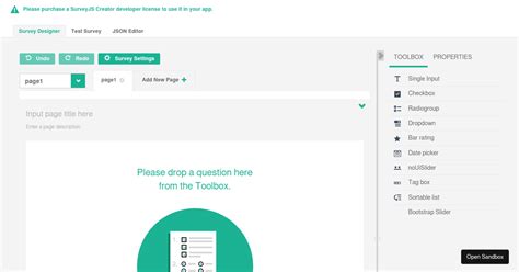 Surveyjs Angular Codesandbox