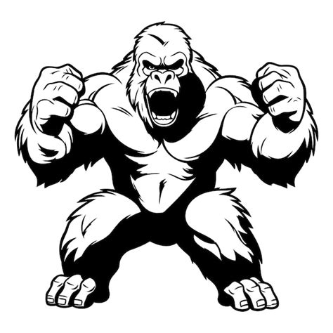 Premium Vector Gorilla Mascot Mascot For Sport Team