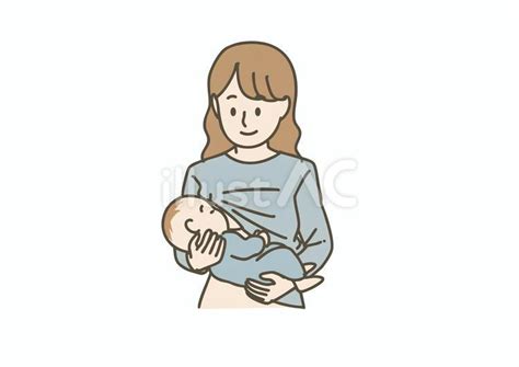 赤ちゃんに授乳する母親イラスト No 27089440｜無料イラスト・フリー素材なら「イラストac」