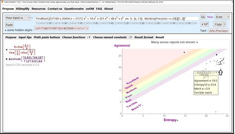 Numerics Can Mathematica Propose An Exact Value Based On An