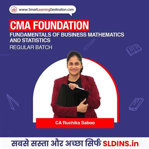 Cma Foundation Fundamentals Of Business Mathematics And Statistics Regular Batch By Ca Ruchika Saboo