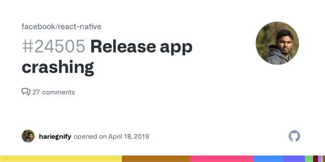 Release App Crashing Issue Facebook React Native GitHub