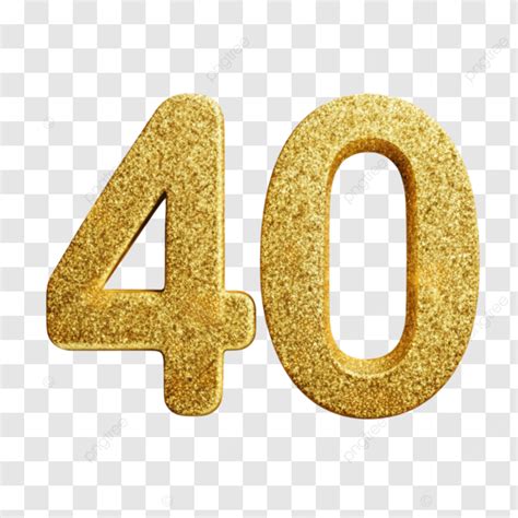 Golden Colour Number 40 Number 40 Golden Number 40 Golden Png