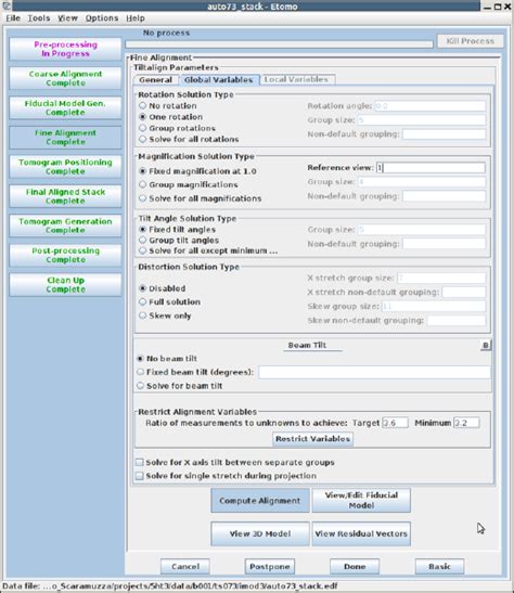 file imod alignment parameters png dynamo