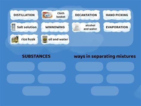 Methods Separating Mixtures Group Sort