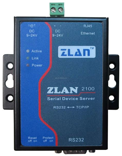 ZLAN2100 RS232 To Ethernet Converter Reliable Device Server