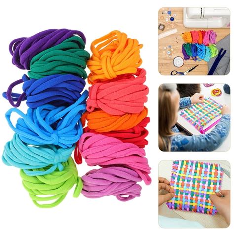 Longytong 192pcs Loop Potholder 12 Colors Elastic Potholder Loom Loops Weaving Loom Loops For