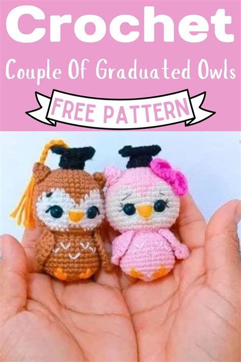 Cutest Crochet Couple Of Graduated Owls Pattern Step By Step Owl