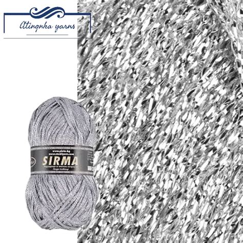 Silver Metallic Yarn Etsy