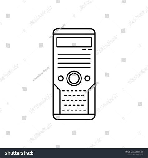 Computer Case Icon Line Style Icon Stock Vector Royalty Free