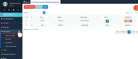 how to create a telegram support bot contact with the system button