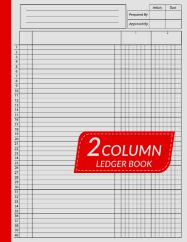 2 Column Ledger Book Accounting Ledger Book Income And Expense Log Book For A 2 Column Ledger