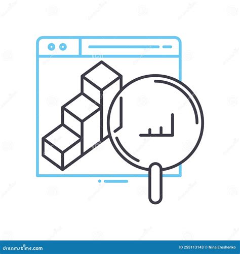Research Line Icon Outline Symbol Vector Illustration Concept Sign Stock Vector