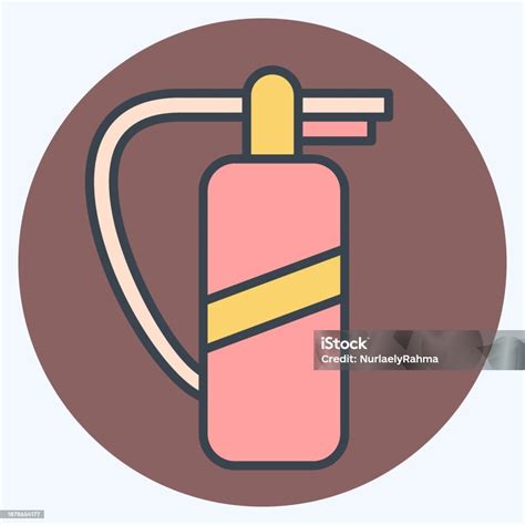 아이콘 소화기 소방관 기호와 관련이 있습니다 색상 메이트 스타일 심플한 디자인 편집 가능 간단한 일러스트레이션 가솔린에 대한 스톡 벡터 아트 및 기타 이미지 Istock