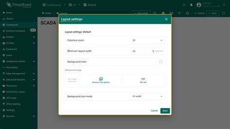 SCADA Dashboards ThingsBoard Professional Edition