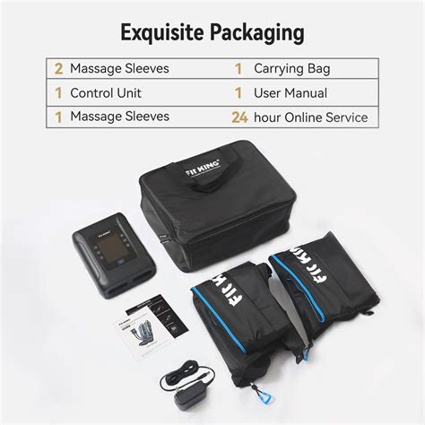 New Fit King Recovery Power Pro Full Leg Compression Massage Boots