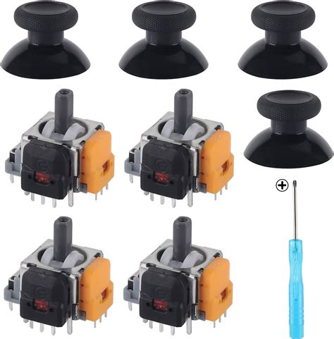 Tomsin Joysticks Replacement For Ps4 Controller 4 Pack Hall Effect 3d Analog Sensor