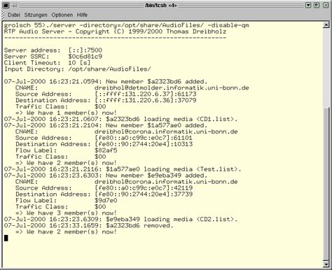 RTP Audio Screenshots