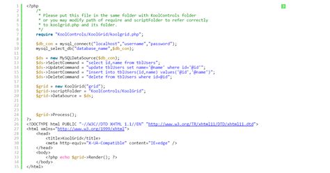 Powerful Data Grid For Php Koolphp