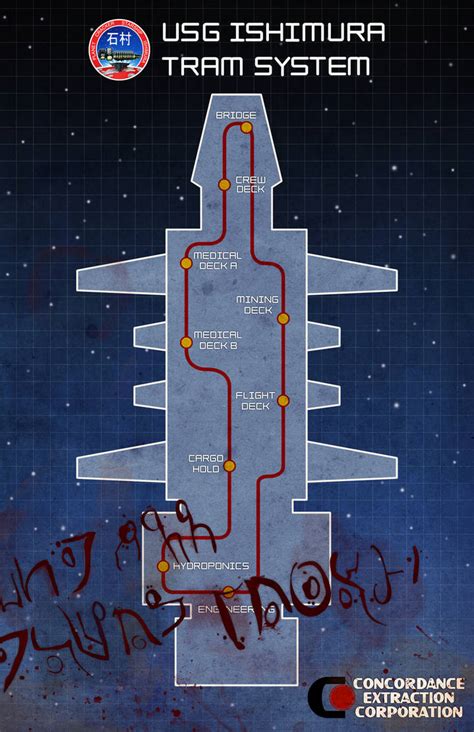 Dead Space Ishimura Tram Map By Calamitybane On Deviantart