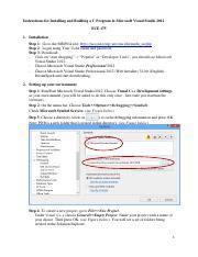 How To Install And Build A C Program In Microsoft Visual Studio Course Hero