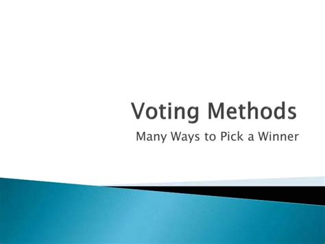 PPT Voting Methods PowerPoint Presentation Free Download ID 2788987
