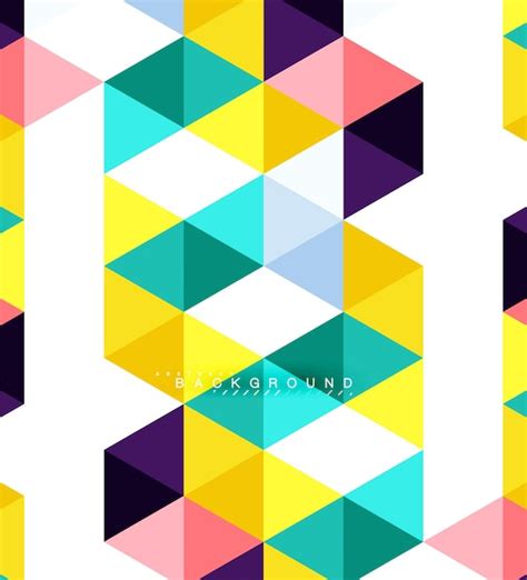 Premium Vector Multicolored Triangles Abstract Background Mosaic Tiles Concept Vector