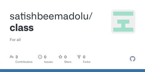 GitHub Satishbeemadolu Class For All