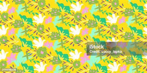 추상적인 밝은 여름 패턴 와 꽃 와 여름 꽃 완벽 한 배경입니다 수영복 드레스 벽지에 대 한 식물 배경 들판에 다양한 꽃이 있습니다 0명에 대한 스톡 벡터 아트 및 기타