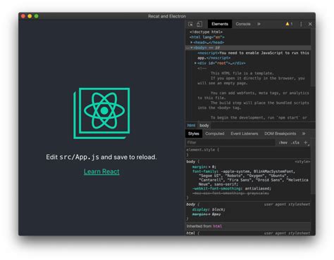 añadiendo react a una aplicación de electron