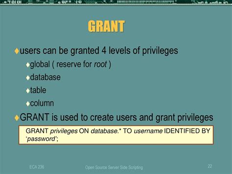 Open Source Server Side Scripting Permissions And Users Ppt Download