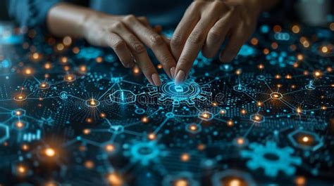 Management Of Business Data Analytics And Robotic Process Automation With A Consultant Touching