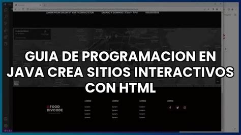 guia de programacion en java crea sitios interactivos con html